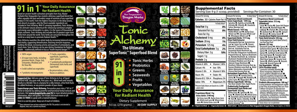 Tonic Alchemy 91 in 1 - The Ultimate SuperTonic Superfood Blend 9.5 oz ...